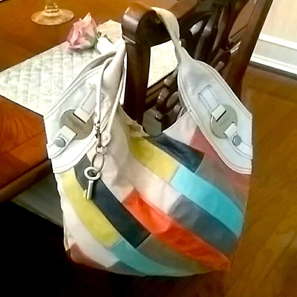 Fossil | Bags | Rare Patchwork Fossil Fiftyfour Handbag | Poshmark